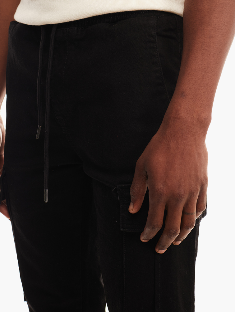 MyRunway | Shop Forever 21 Black Drawstring Cargo Pants for Men from MyRunway.co.za